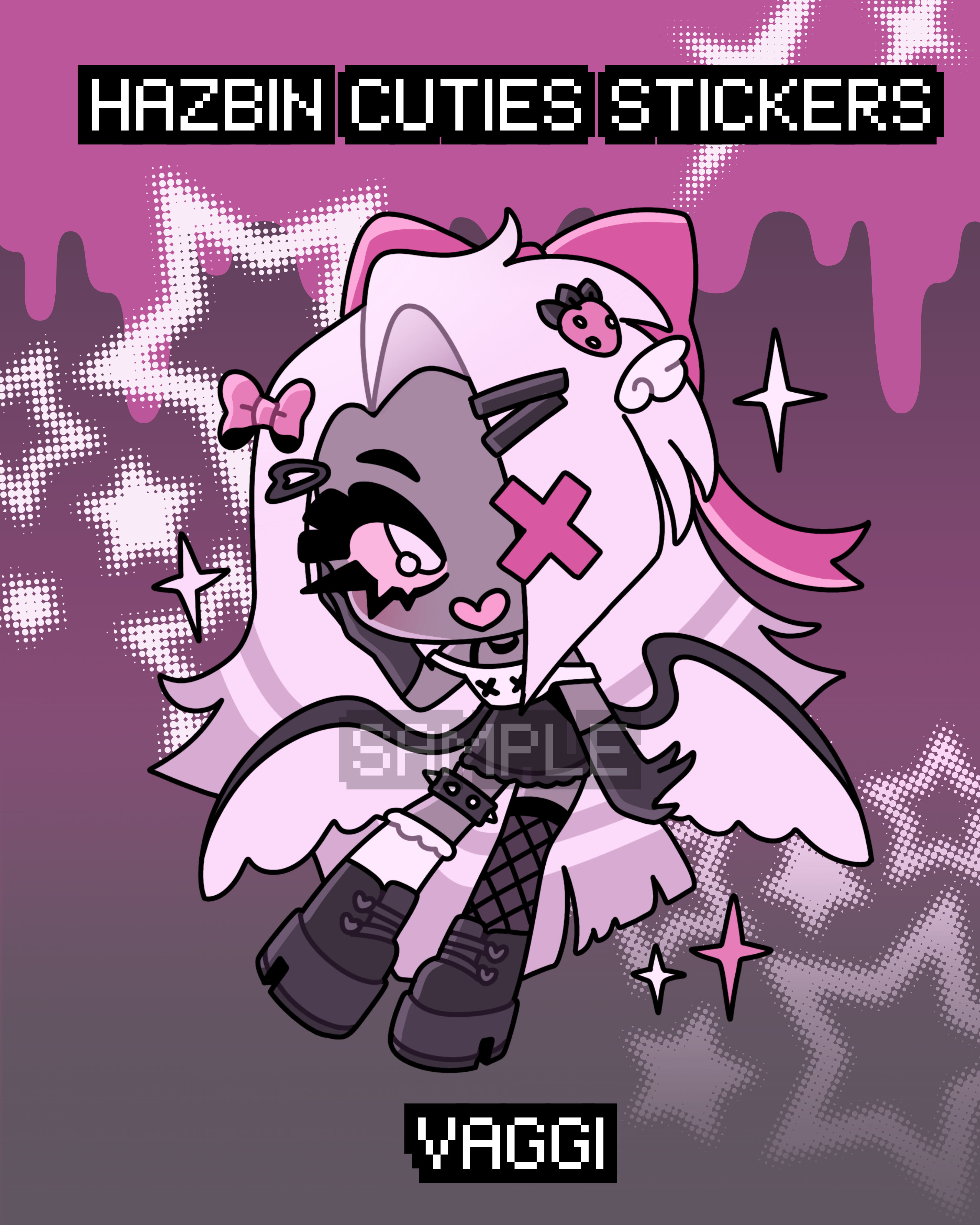 HAZBIN CUTIES - Vaggi Die Cut Sticker – franticcreativity